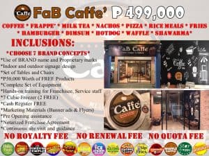 FaB Caffe' Franchise Philippines: Your Next Coffee Business